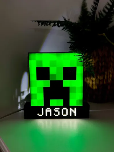 Minecraft Creeper Lightbox by Zagni MakerWorld: Download Free 3D Models