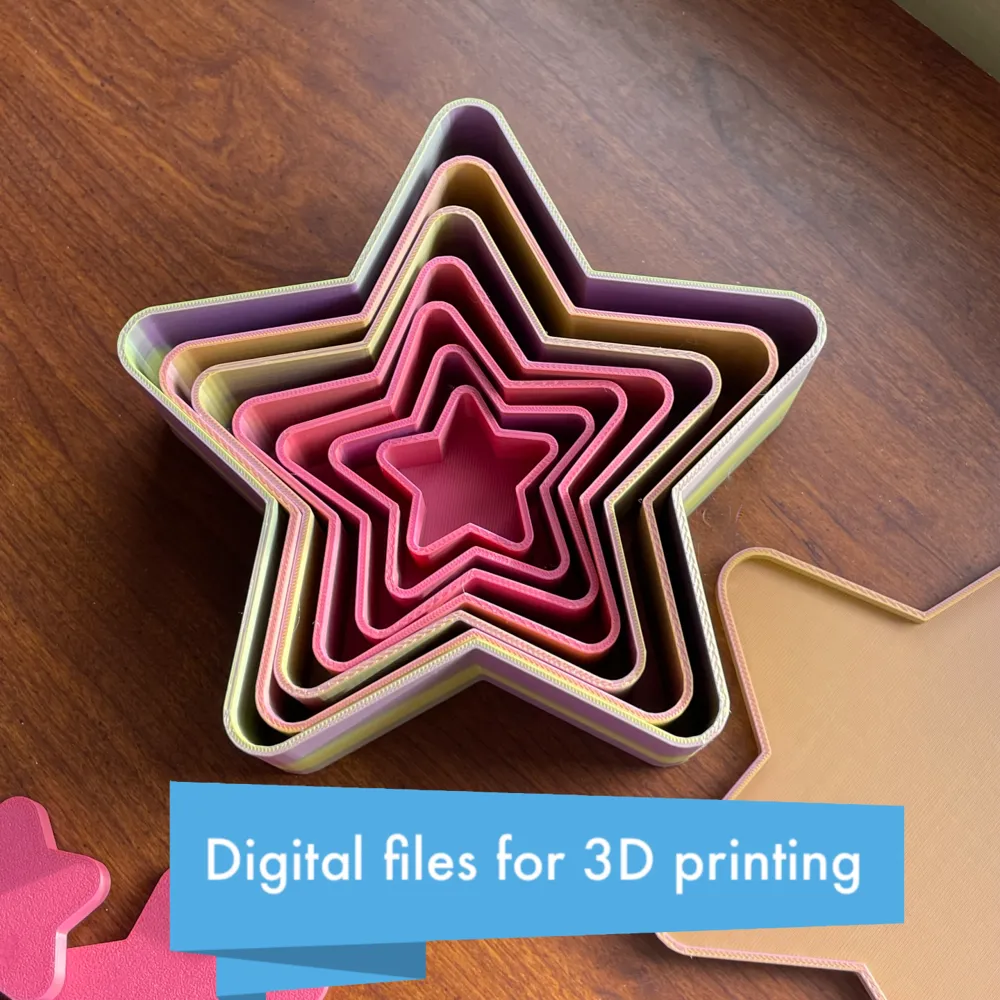 Star box stacking set - seven sizes by claybox3D - MakerWorld