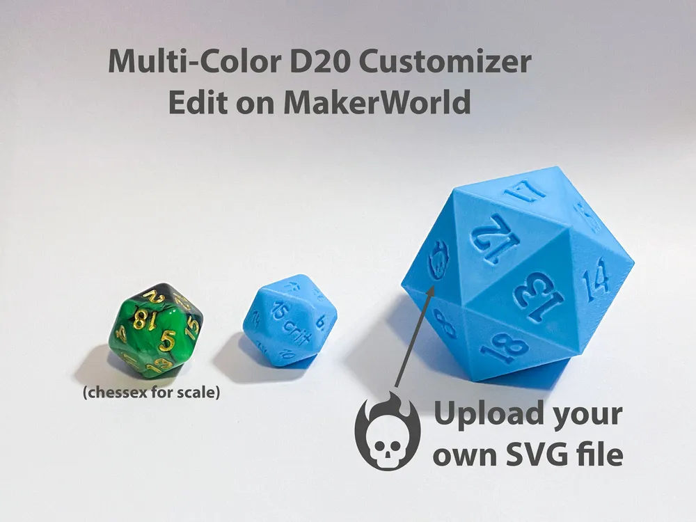 Parametric D20 Customizer - Design on MakerWorld - Free 3D Print Model ...