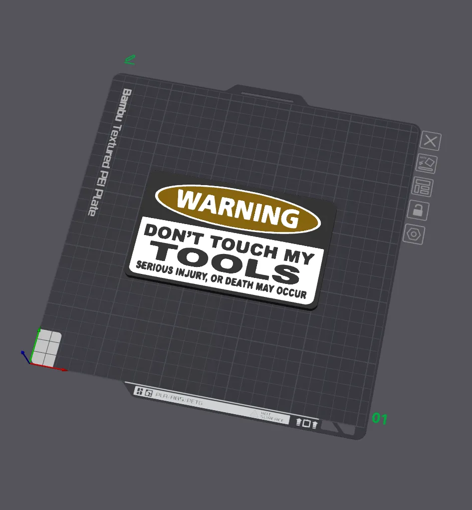 WARNING - Don't Touch My Tools Magnet 2 by ChopperOriginals - MakerWorld