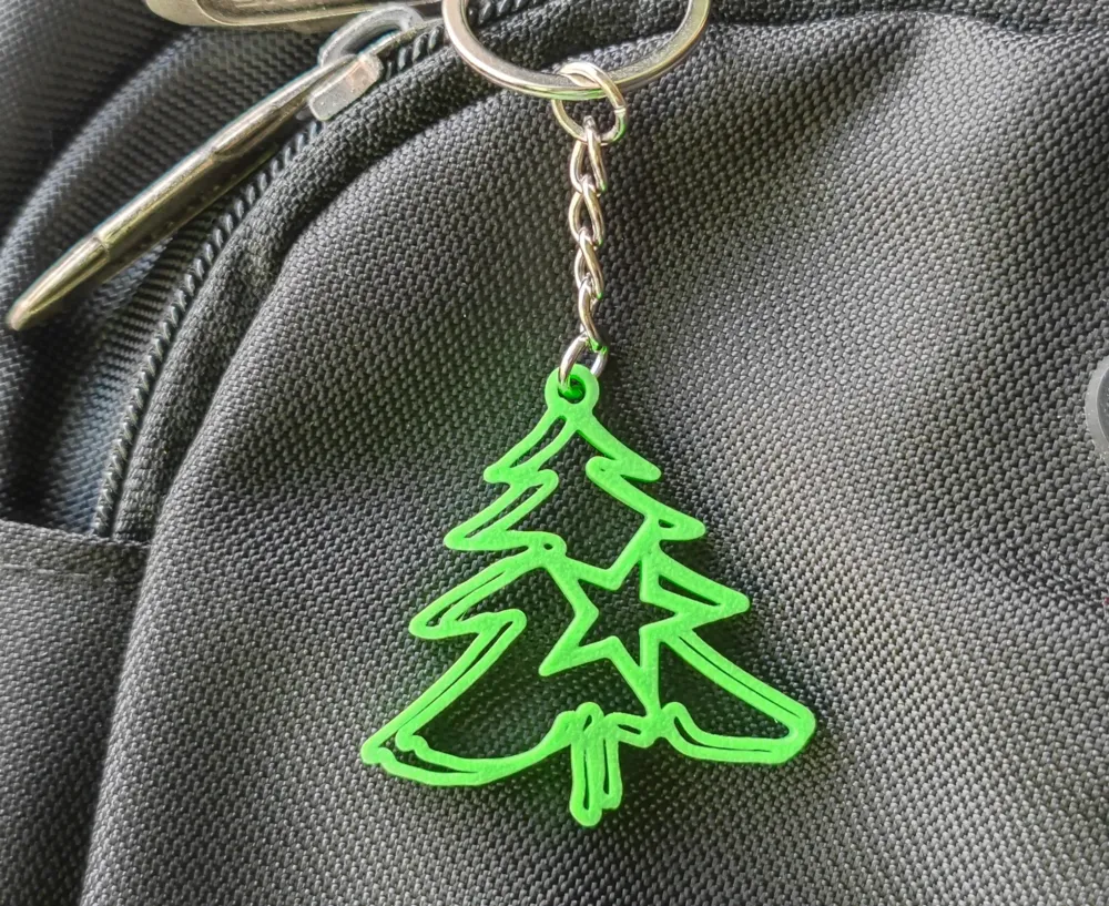 Christmas Tree Keychain Ornament (12-minute quick print, 1.59g) by ...