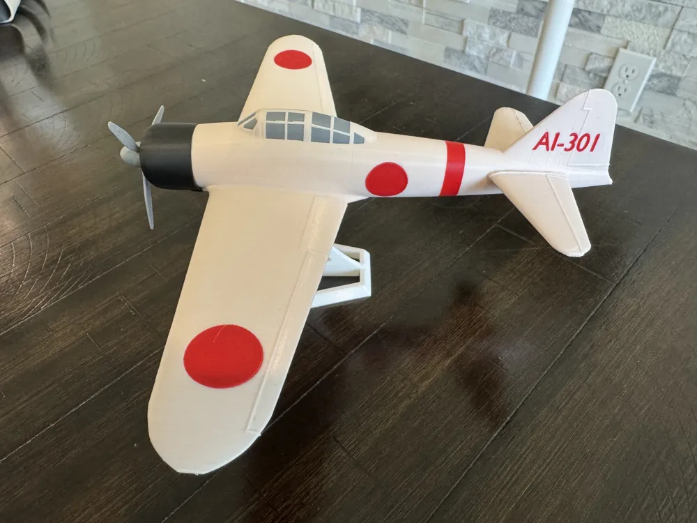 Mitsubishi A6M Zero Full Color - Free 3D Print Model - MakerWorld