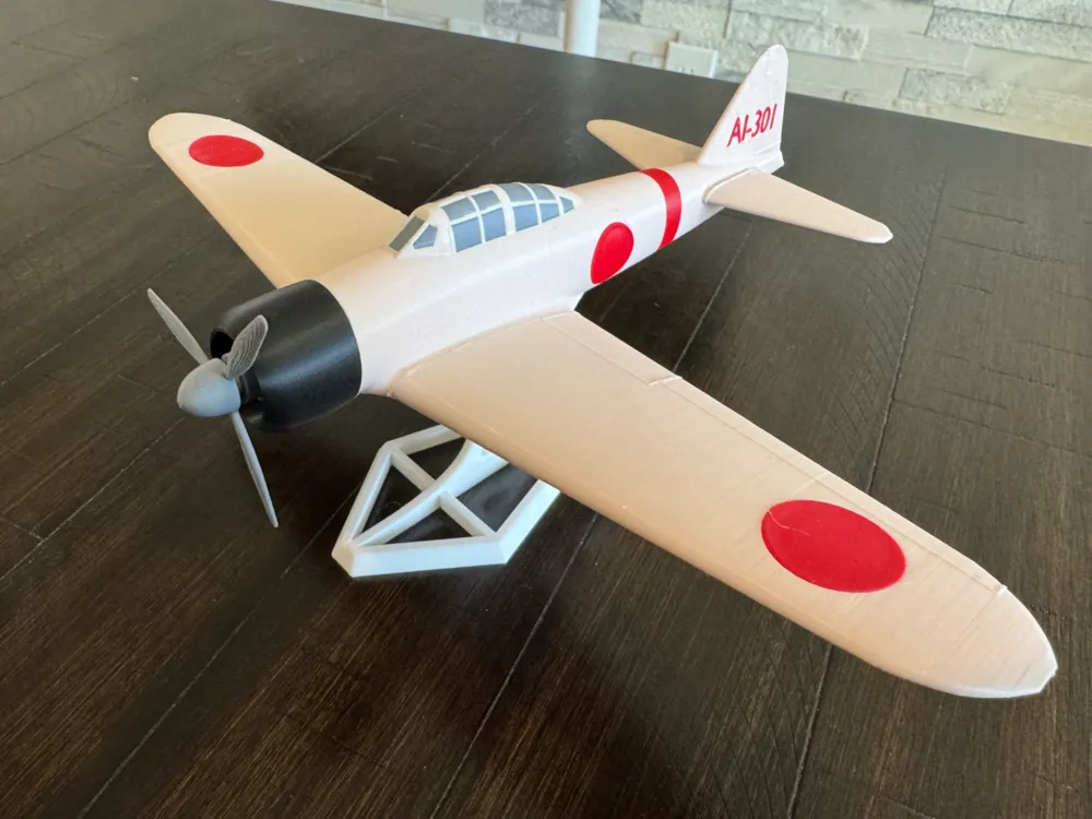 Mitsubishi A6M Zero Full Color - Free 3D Print Model - MakerWorld