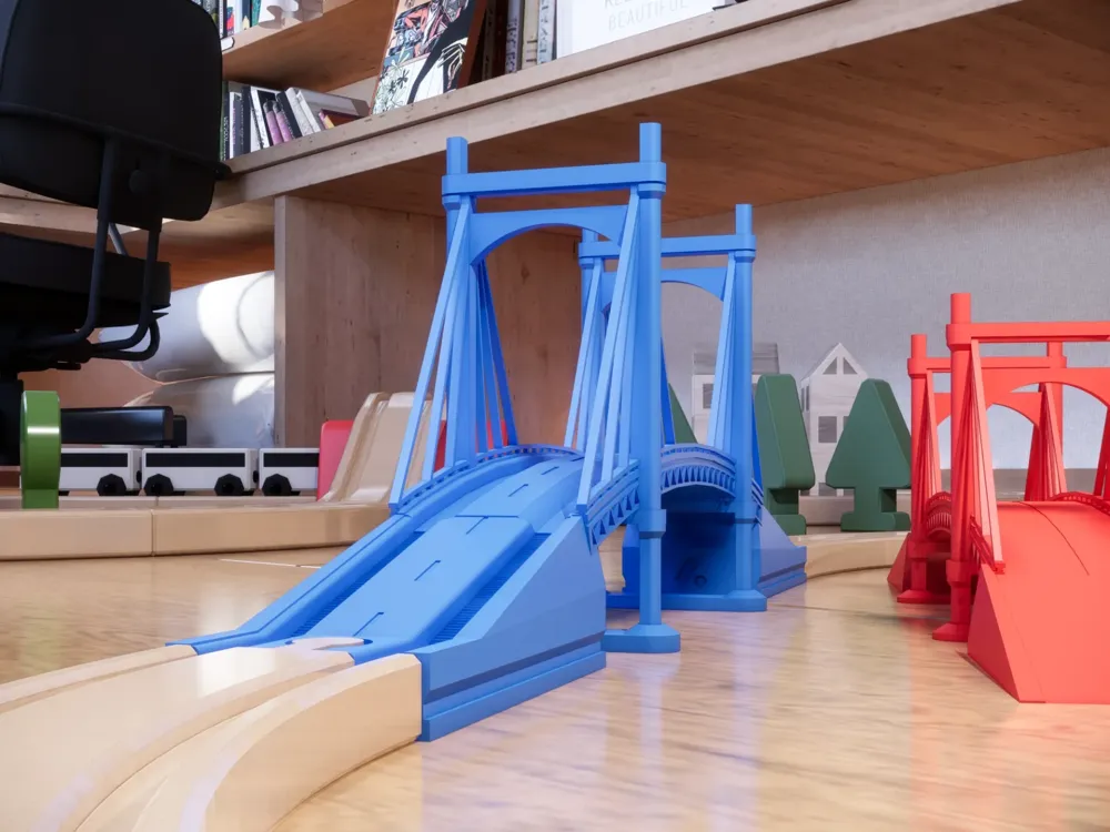 PAW Patrol Adventure Bay Bridge Train Tracks (Compatible with IKEA, BRIO, Hape) - Free 3D Print ...