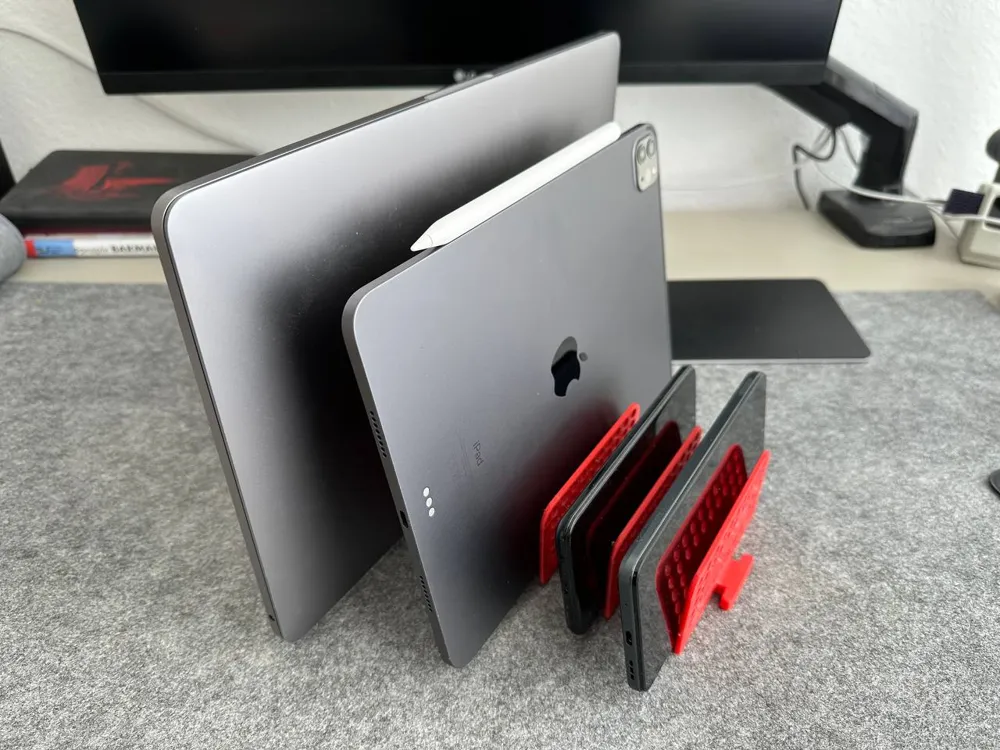 Stackable Device Stand: phones, laptops, tablets - Free 3D Print Model ...