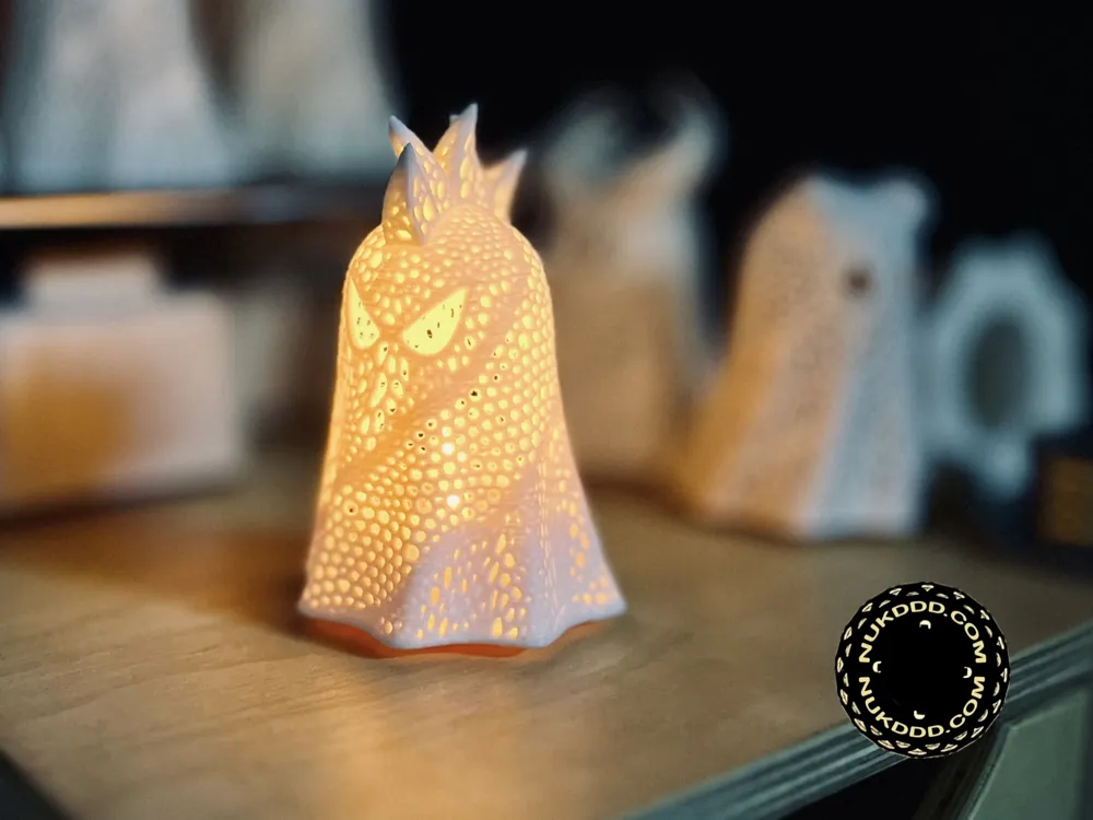Halloween Mohawk Ghost Punk Lamp by NUKDDD MakerWorld: Download Free 3D ...