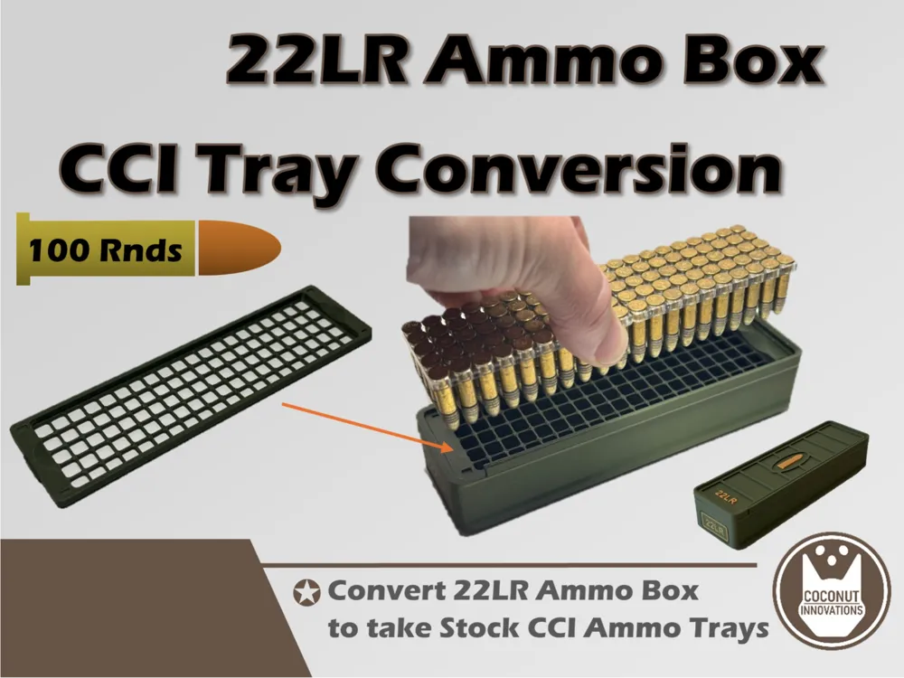 Ammo Box CCI Tray Conversion for 22LR - 100 Rounds - Free 3D Print ...