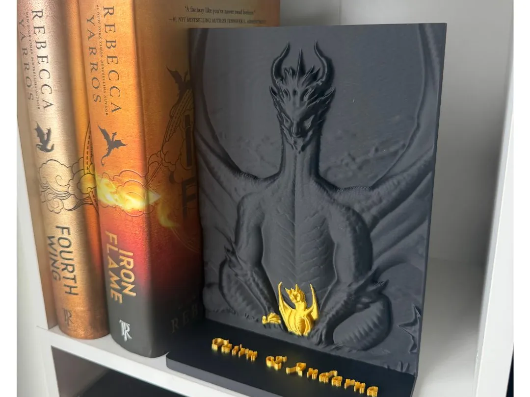 Fourth Wing Dragon Bookend - Free 3D Print Model - MakerWorld