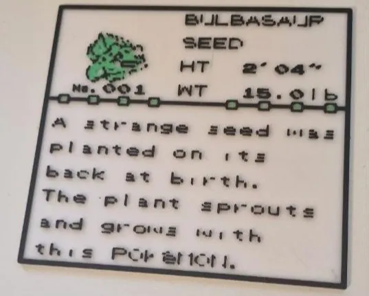 Bulbasaur pokemon pokedex entry by LittleMatt - MakerWorld