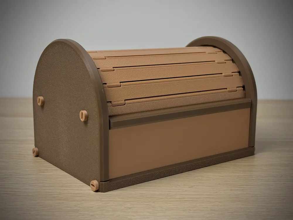 Tambour Box Chest| Roll top Storage | Organizer - Free 3D Print Model ...