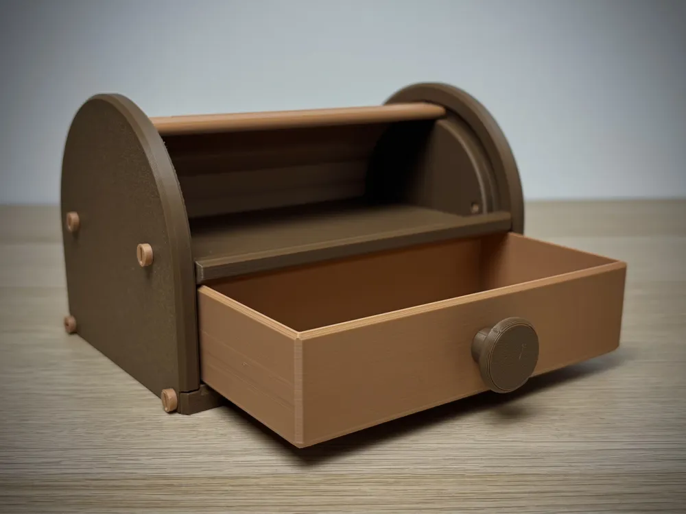 Tambour Box Chest| Roll top Storage | Organizer - Free 3D Print Model ...