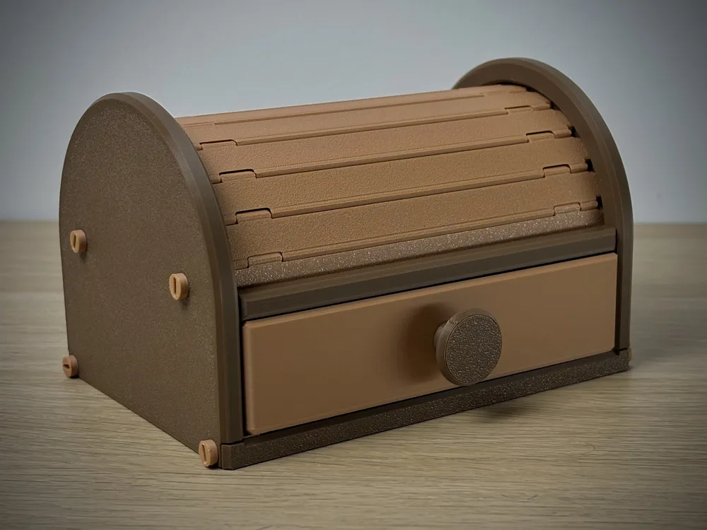 Tambour Box Chest| Roll top Storage | Organizer - Free 3D Print Model ...