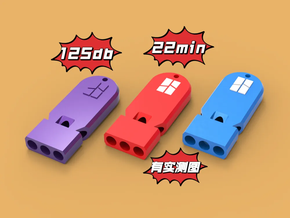 Extra Loud Whistle, 125db Tri-Frequency, Outdoor Survival, With Hole ...