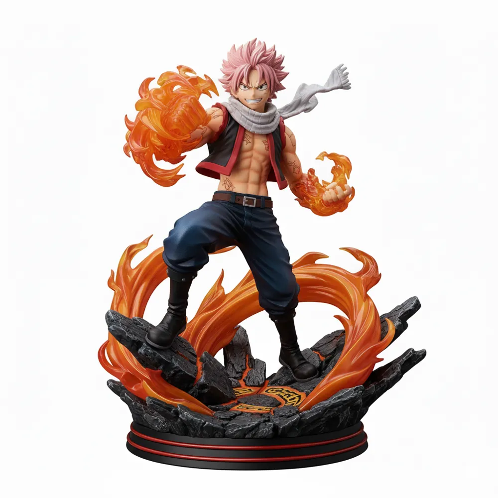 Natsu Dragneel Fairy Tail Anime Figure - Free 3D Print Model - MakerWorld