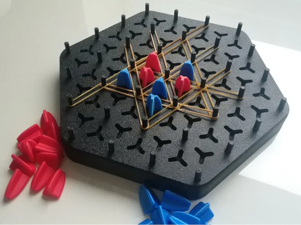 Rubber Band Triangle board game by kozakt MakerWorld: Download Free 3D ...