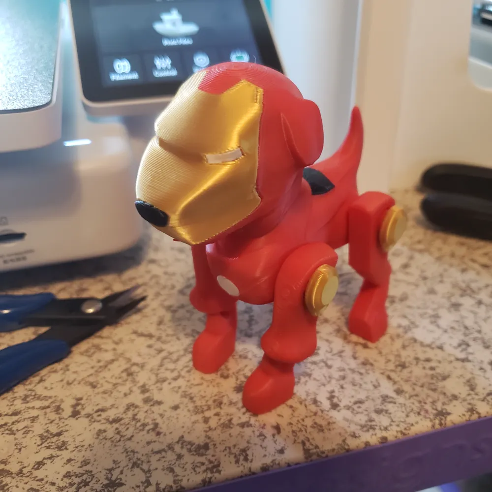 Iron Dog / Tony Bark - Iron Man's robot dog friend - articulated model ...