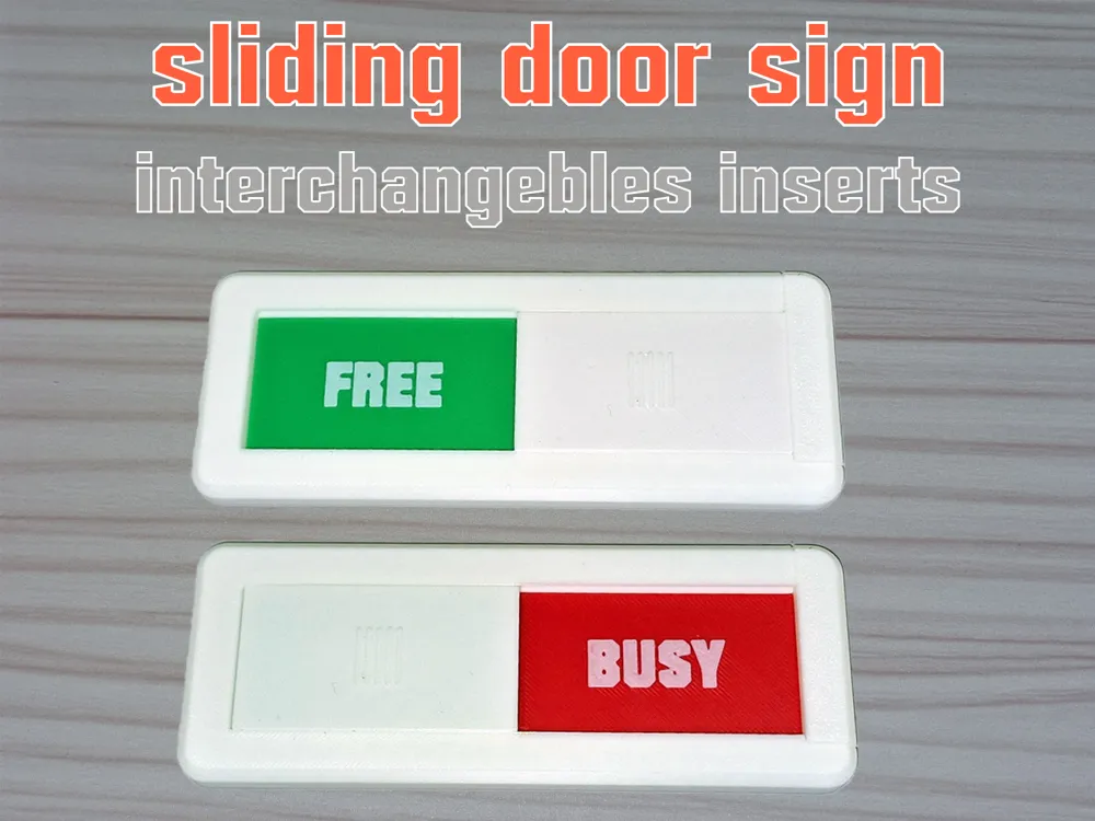 Sliding Door Sign by 3D-Maker MakerWorld: Download Free 3D Models