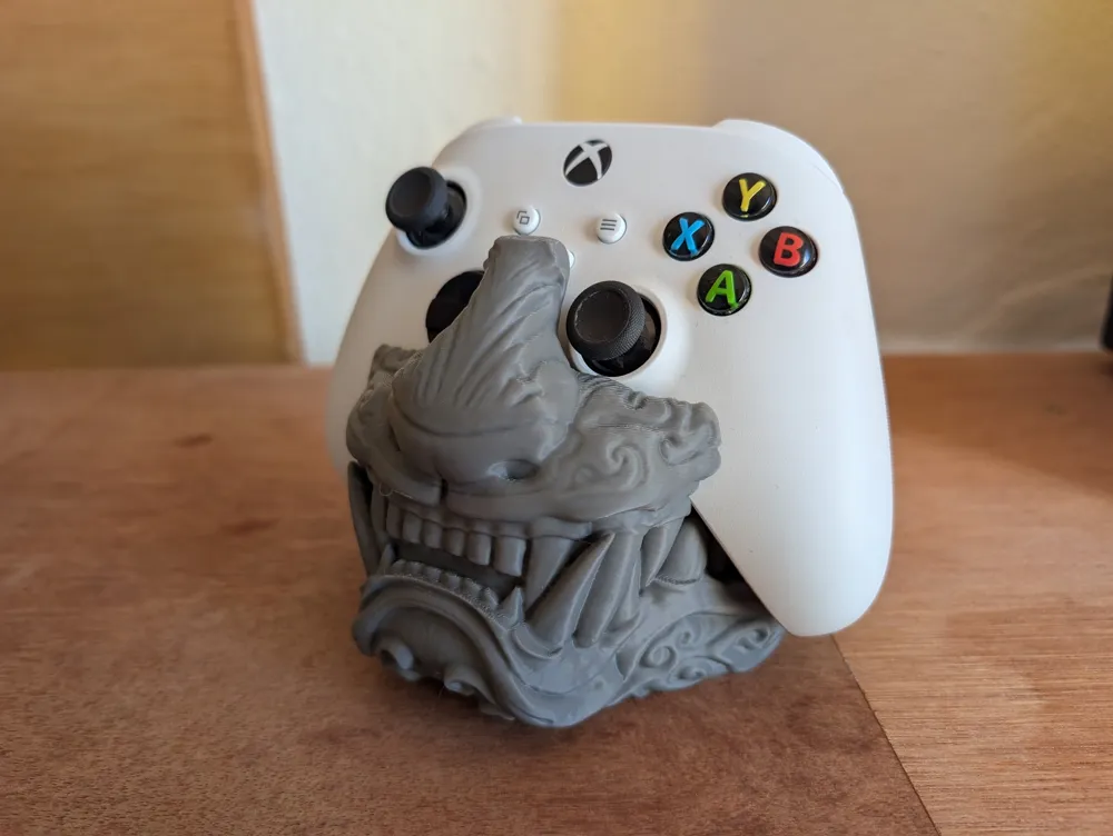 Onimask tiger Xbox controller stand - Free 3D Print Model - MakerWorld
