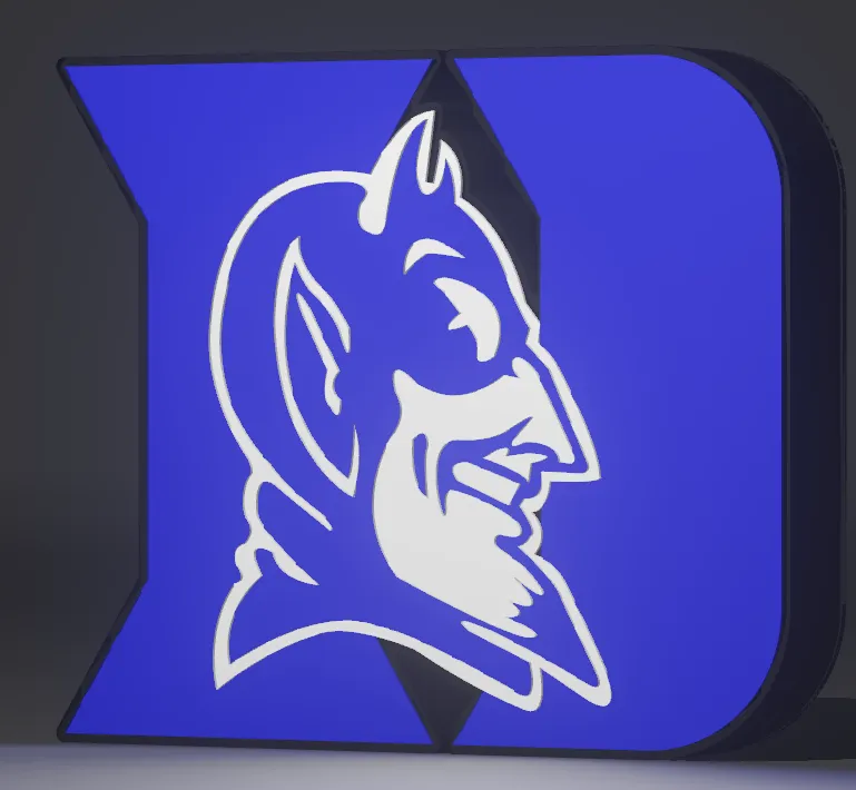 Duke Blue Devils Lightbox - Free 3D Print Model - MakerWorld