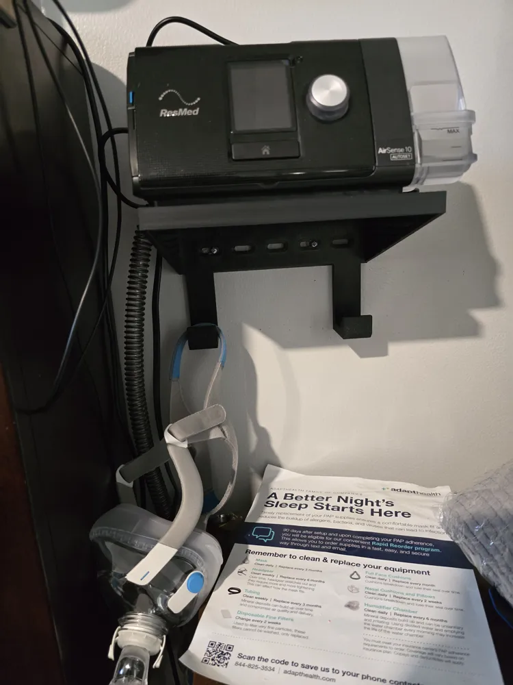 Wall Mounted Cpap Holder - Free 3D Print Model - MakerWorld