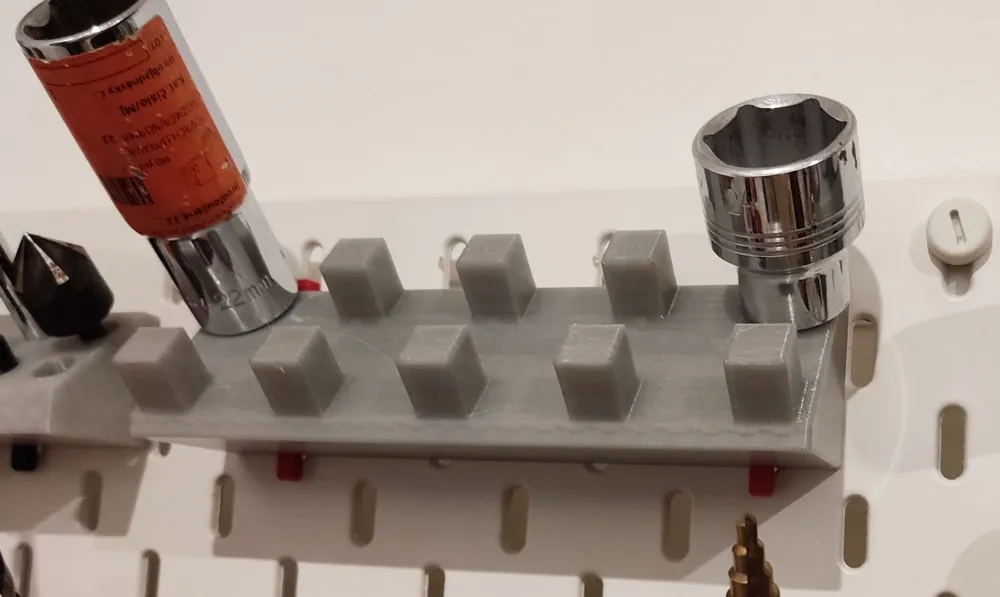 IKEA Skadis holders for socket sets 1/2 3/8 1/4 by Nufajs - MakerWorld