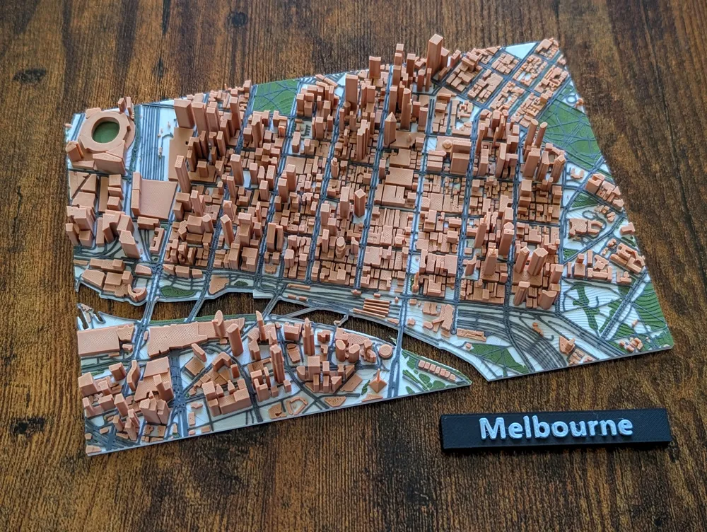 Melbourne Australia 3D Miniature - Free 3D Print Model - MakerWorld