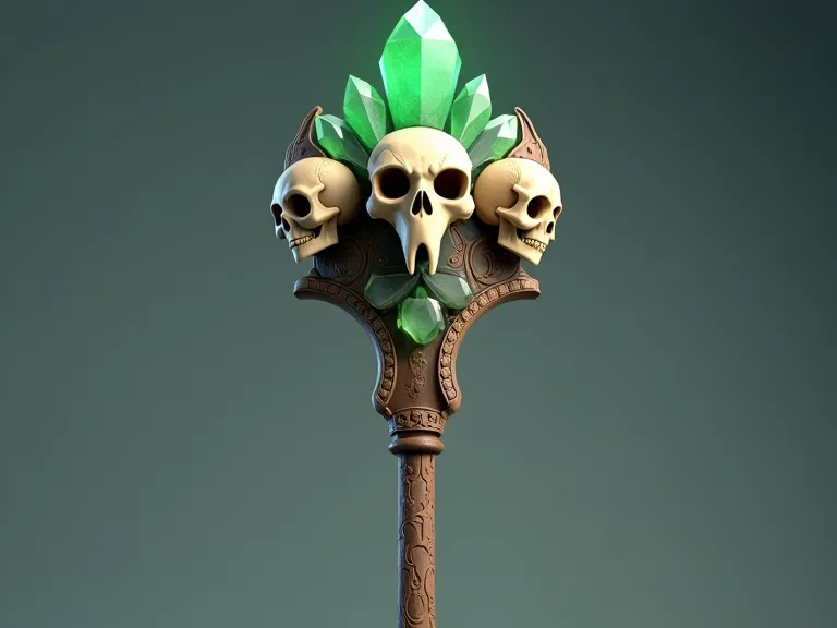 Emerald scepter and deformed skulls.... - Free 3D Print Model - MakerWorld