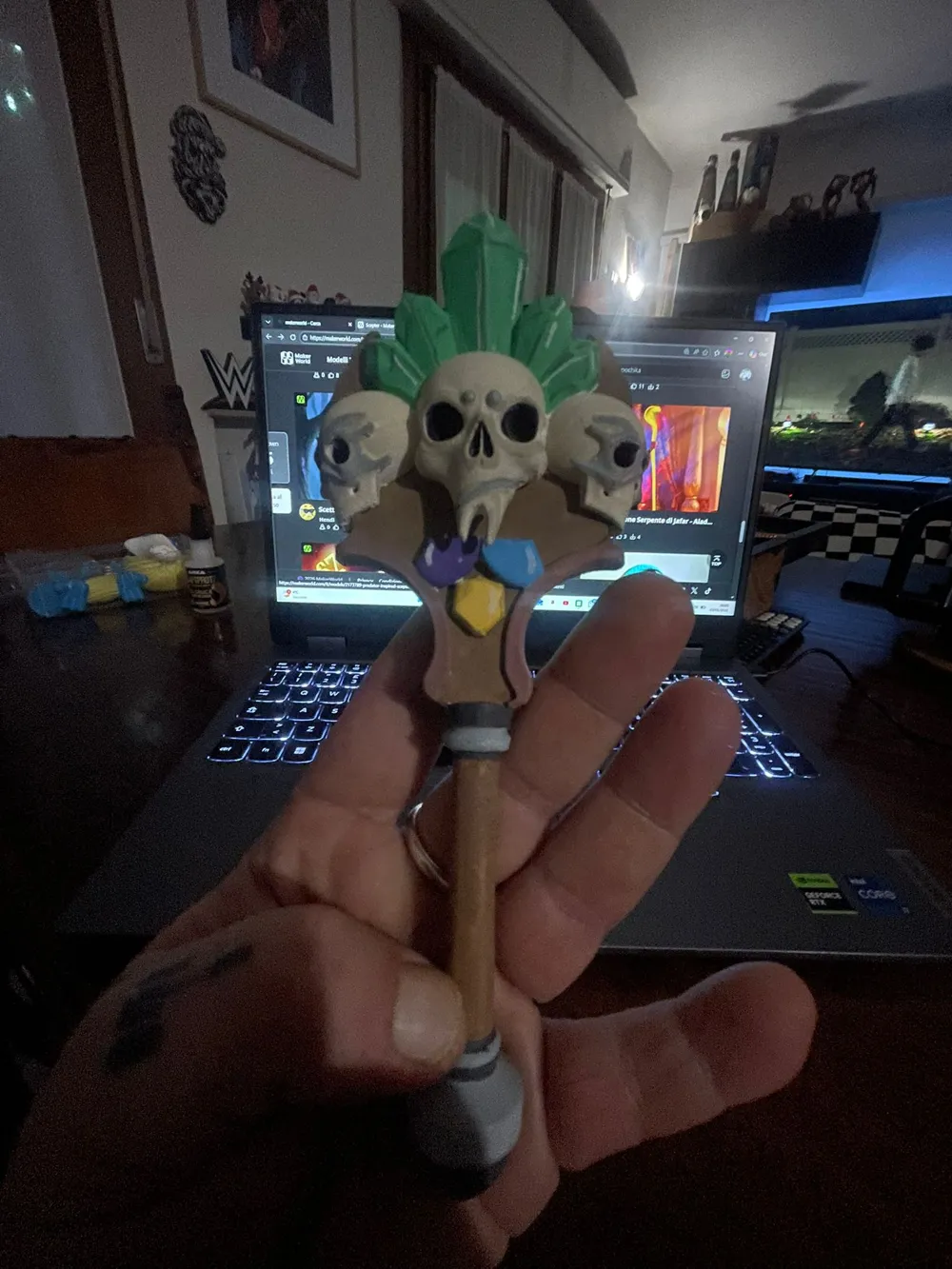 Emerald scepter and deformed skulls.... - Free 3D Print Model - MakerWorld