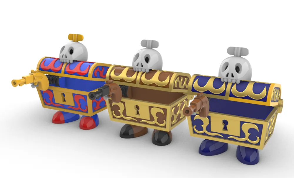 Robo datchi series 002-Treasure chest by SYAJ - MakerWorld
