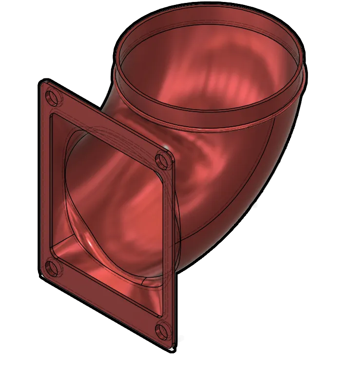 *V2* X1C,P1S 90° Chamber Fan to 4" Duct Adapter (magnetic)! by Emoticon ...