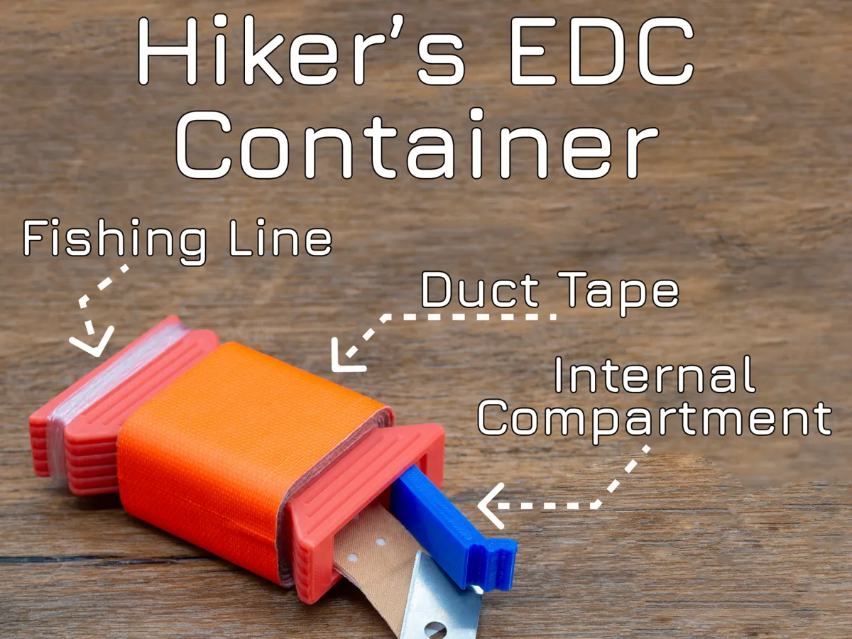 Hikers EDC Container - Free 3D Print Model - MakerWorld