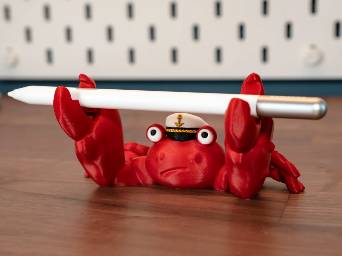 Captain Crabby Pen Holder - Free 3D Print Model - MakerWorld