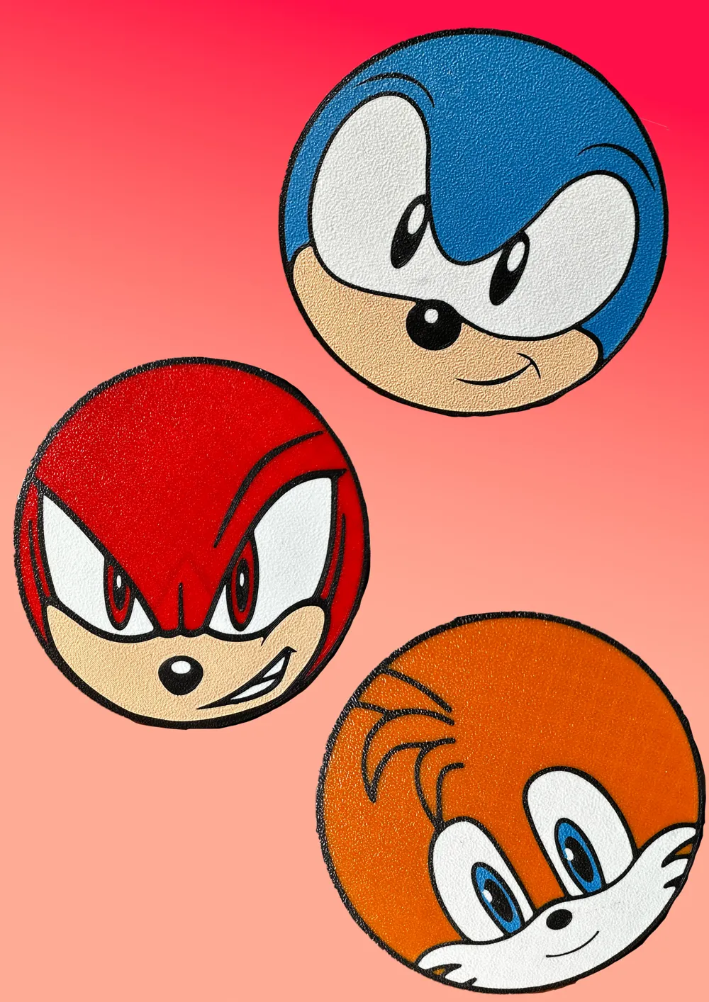 Sonic Coaster set with knuckels and Tail by 3DRiccardo MakerWorld ...