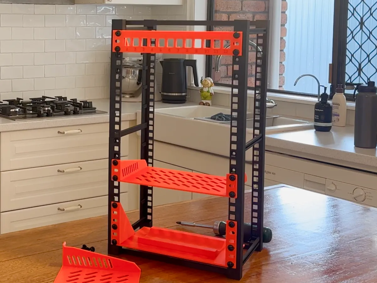 Modular Lightweight 10 inch Server Rack - Free 3D Print Model - MakerWorld