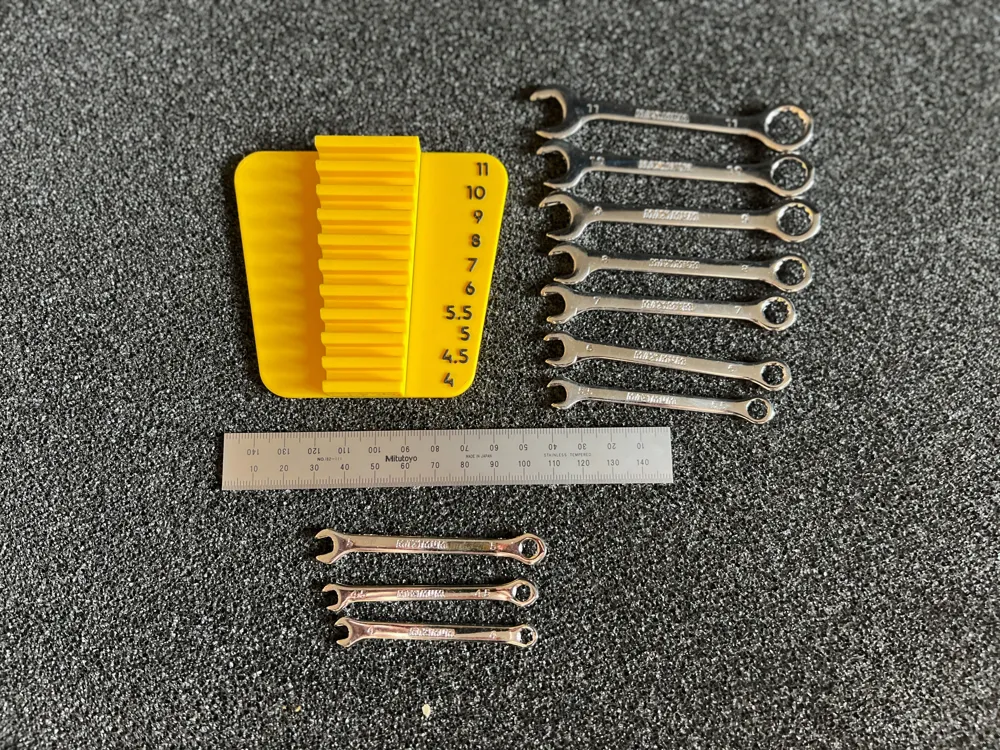 Mini wrench organizer tray holder Set of 10 metric by SY3D MakerWorld ...