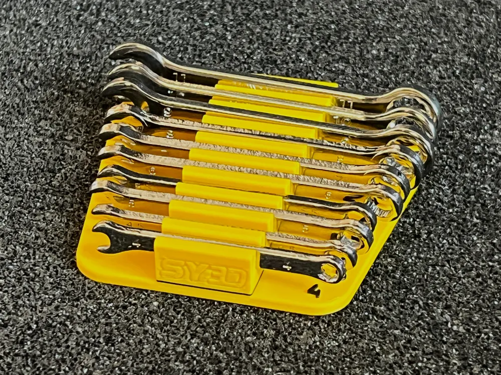 Mini wrench organizer tray holder Set of 10 metric by SY3D MakerWorld ...