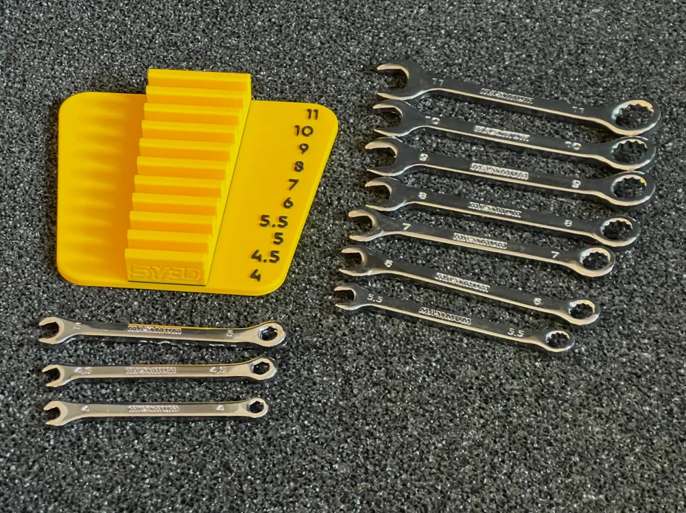 Mini wrench organizer tray holder Set of 10 metric by SY3D MakerWorld ...