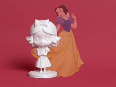 Chibi Disney Schneewittchen 3D-Modell – Kostenloses 3D-Druckmodell ...