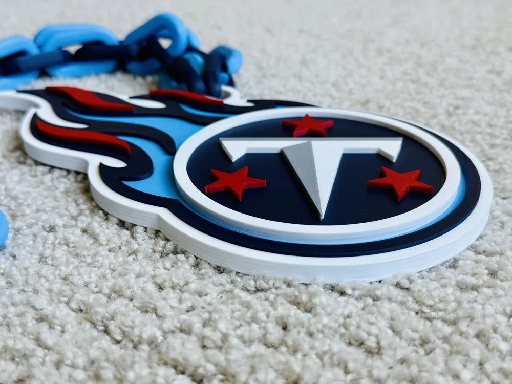 Tennessee Titans oversized logo chain / sign - Free 3D Print Model ...
