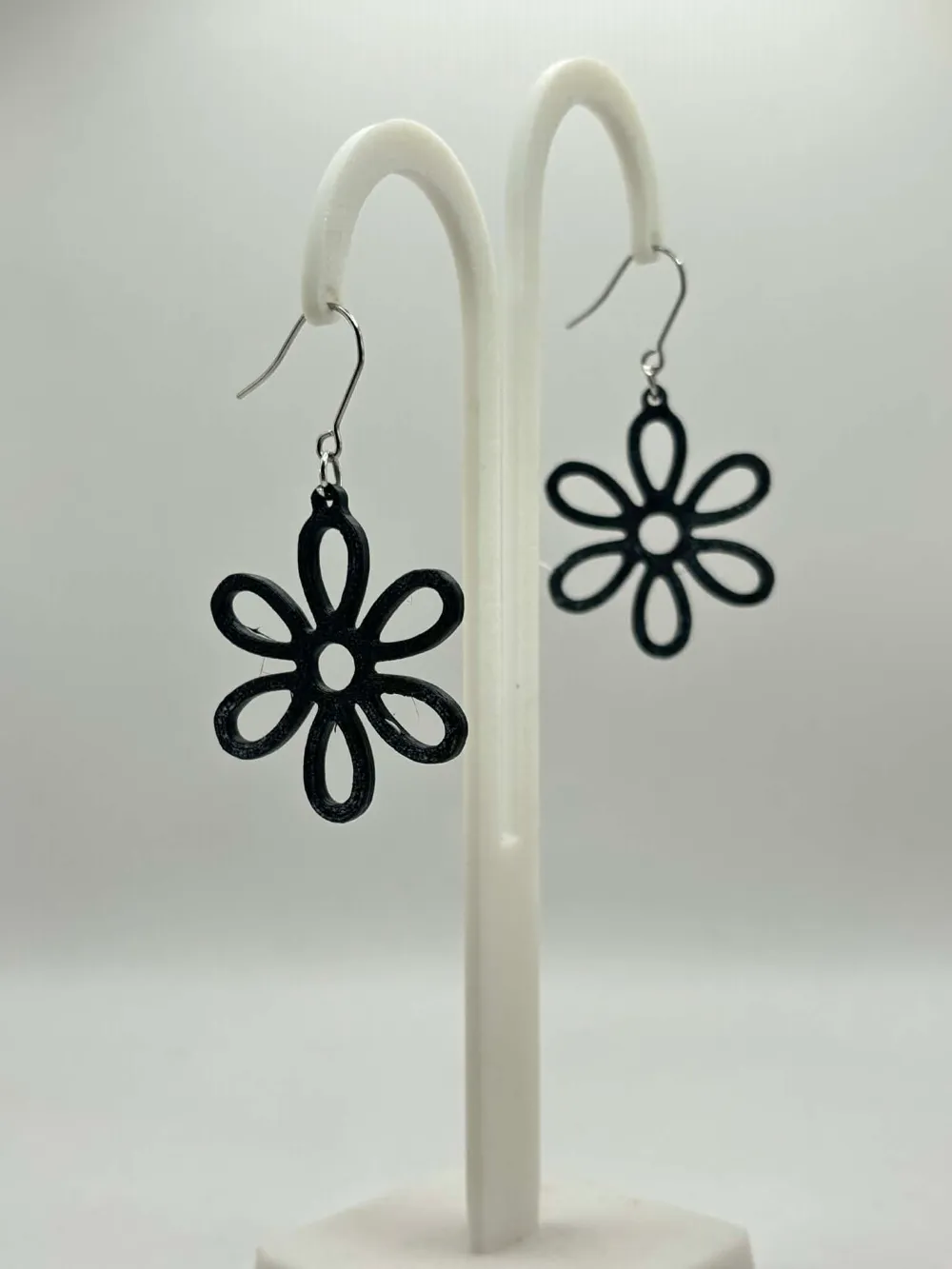 Floral Earrings - NO AMS - Free 3D Print Model - MakerWorld