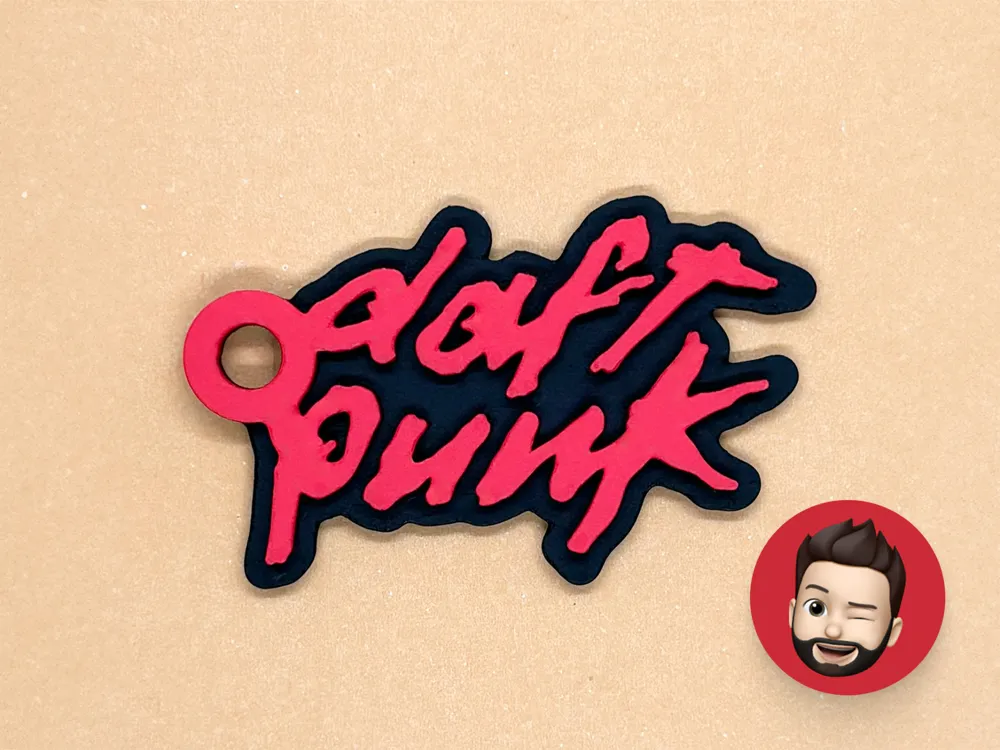 Bands Daft Punk keychain by nicodeimos - MakerWorld