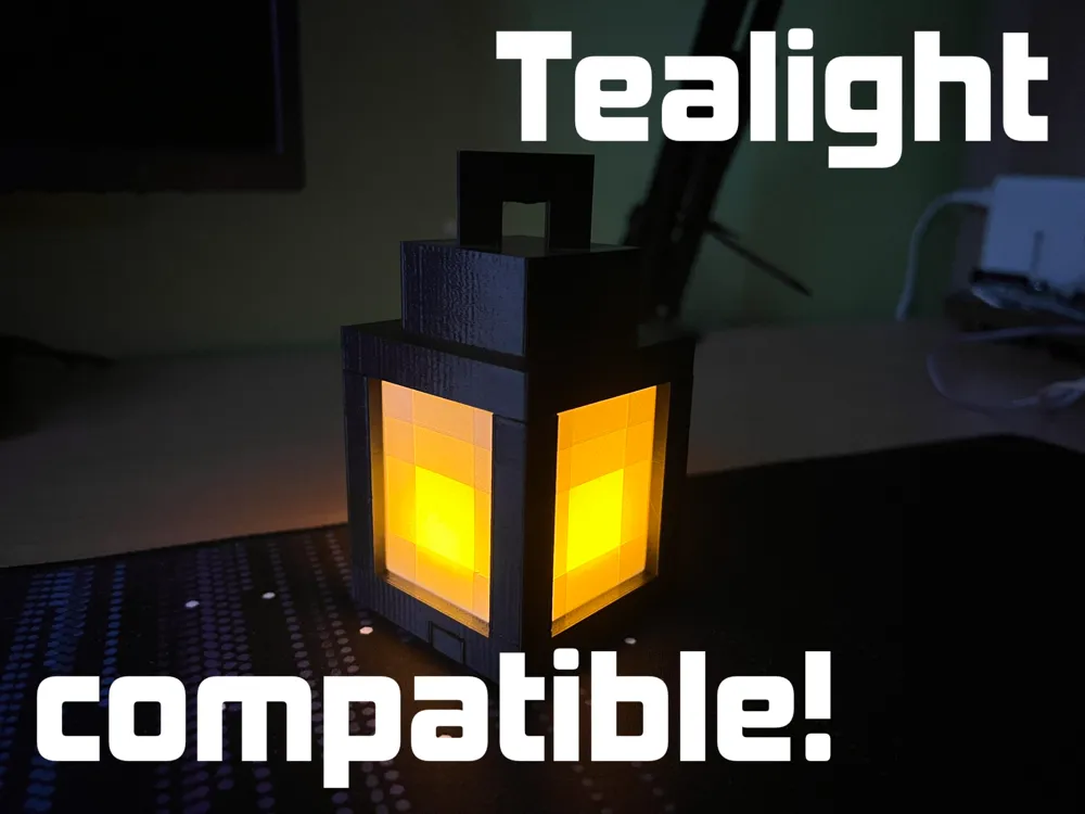 Minecraft Lantern - Tealight by izboxo MakerWorld: Download Free 3D Models