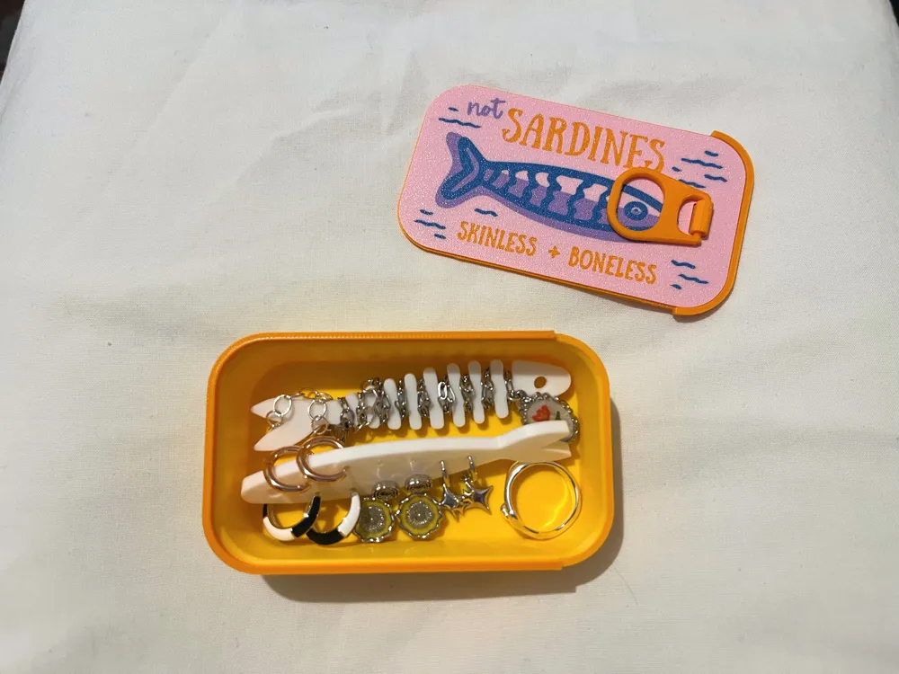 Sardines Jewellery Box Travel Case - Free 3D Print Model - MakerWorld