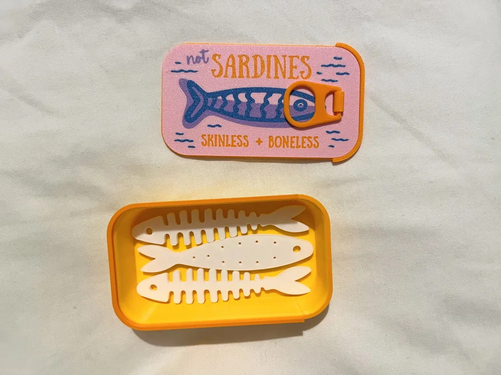 Sardines Jewellery Box Travel Case - Free 3D Print Model - MakerWorld