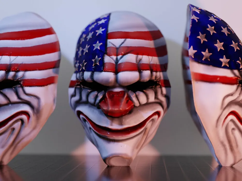 Payday 2 Dallas Mask (Print-in-Place & 3-piece Version) by LIUIDA ...
