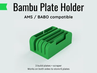 Bambu Lab Build Plate Holder for Wall Mounted AMS by julienk0 - MakerWorld