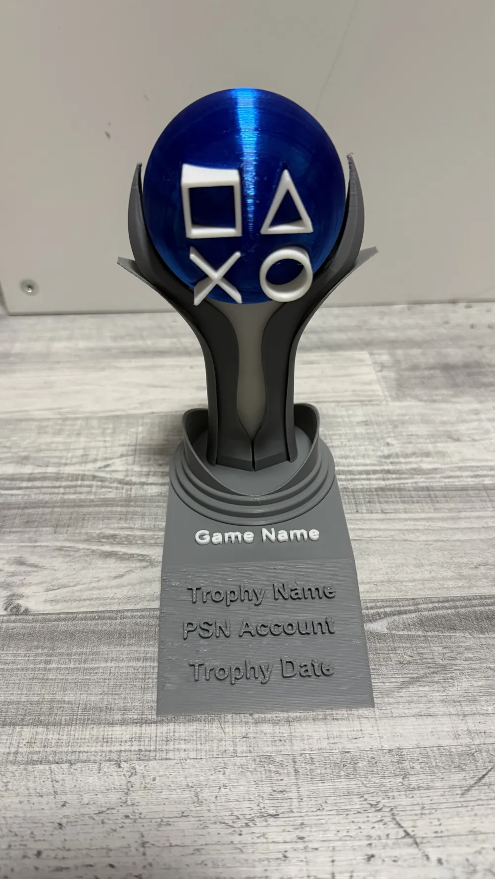 Playstation trophy-adjustable text-min supports - Free 3D Print Model ...