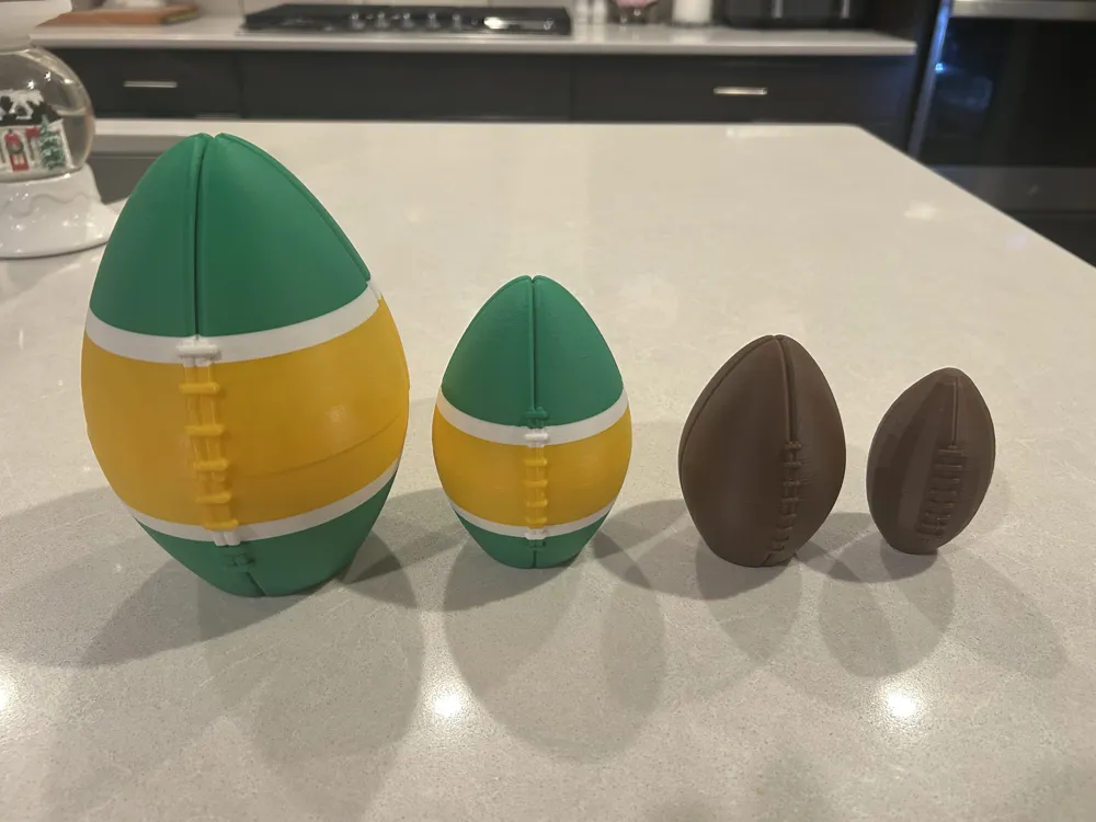 Split Football – Custom Packers Team Colors - Free 3D Print Model ...