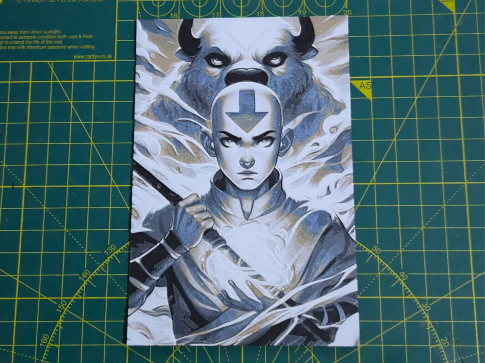 Aang Appa Avatar HueForge 100mm x 150mm - Free 3D Print Model - MakerWorld