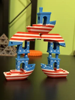 American Flag Benchy - 4th of July Patriotic Boat by Joseph MakerWorld ...